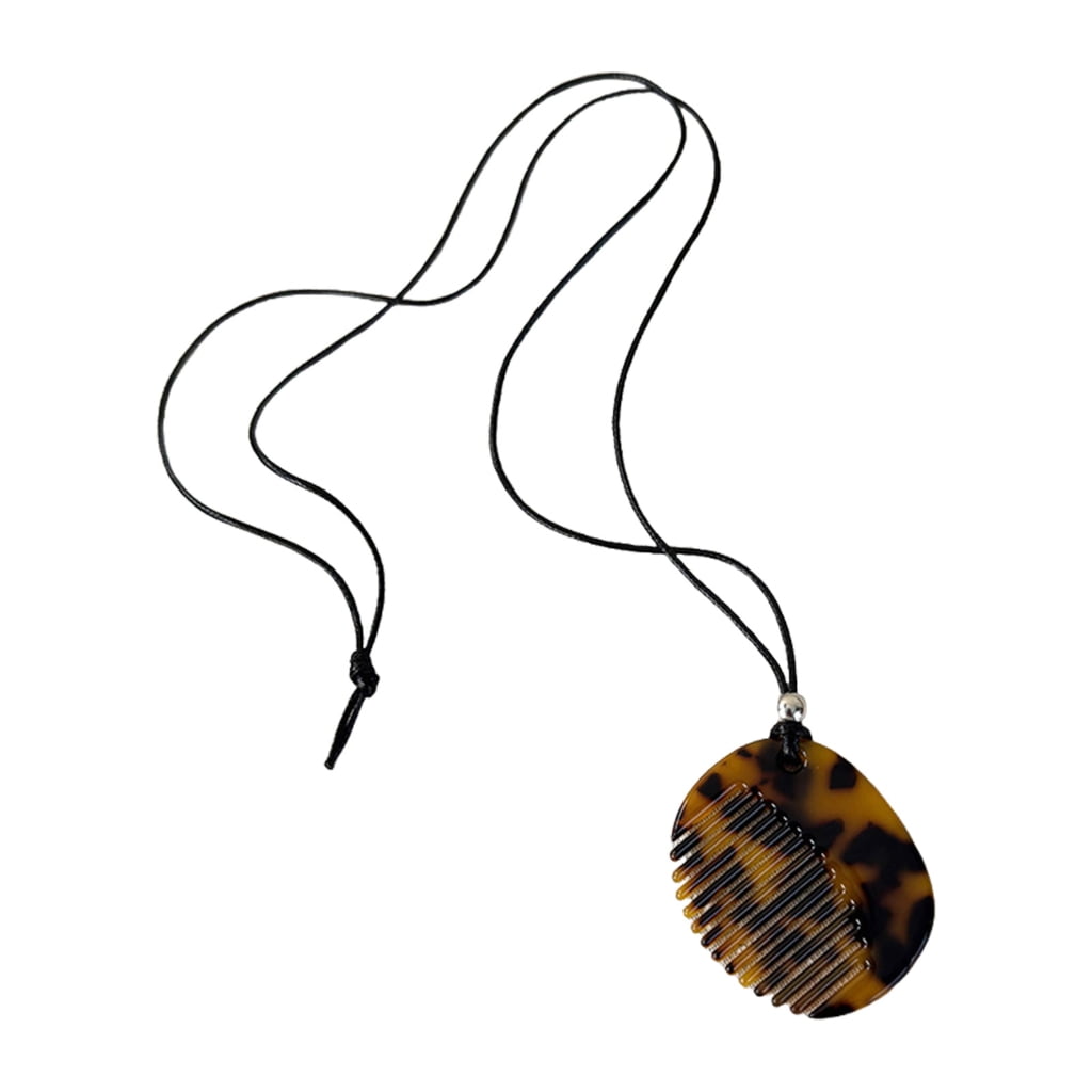 YIEMEEN Versatile Acetate Sweater Necklace With Comb Detail For Modern ...