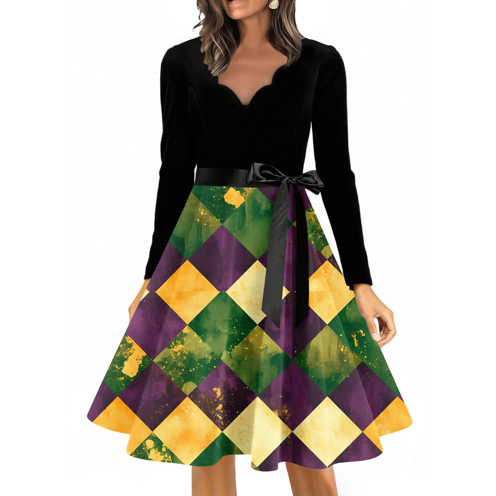 YIFUNIN Chic Women's Casual Fashion Long Dress Featuring Vintage ...