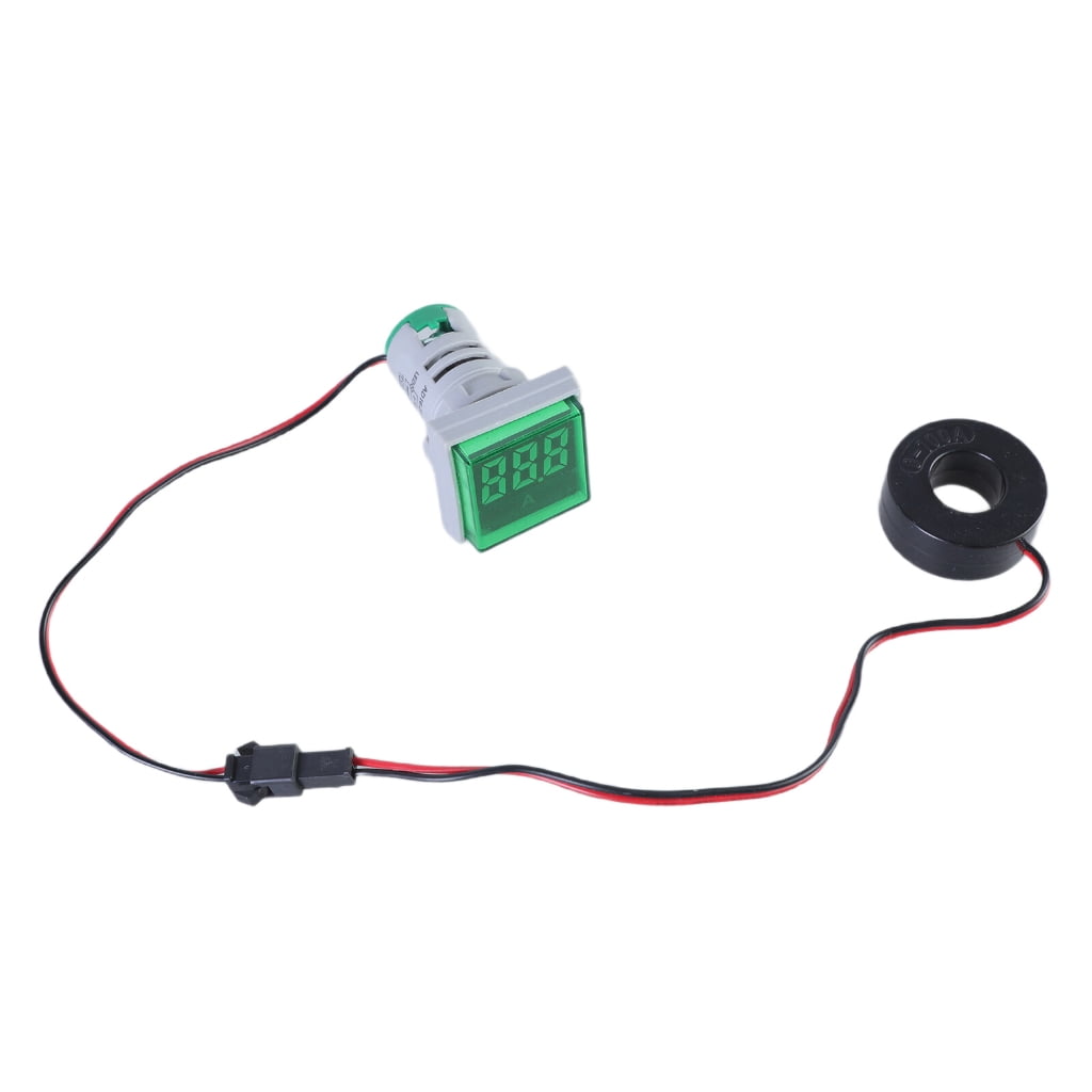 YIGSECU 0-100A Current Detector Monitors 22mm Square Head Backlit ...