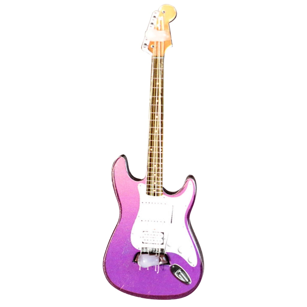 YIGSECU 1:12 Miniature Instrument Guitar Model Holiday Party Decoration ...