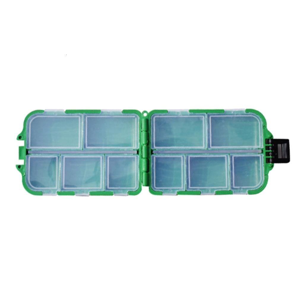 YIGSECU 10 Compartments Fishing Lures Box Baits Storage Case Fishing ...