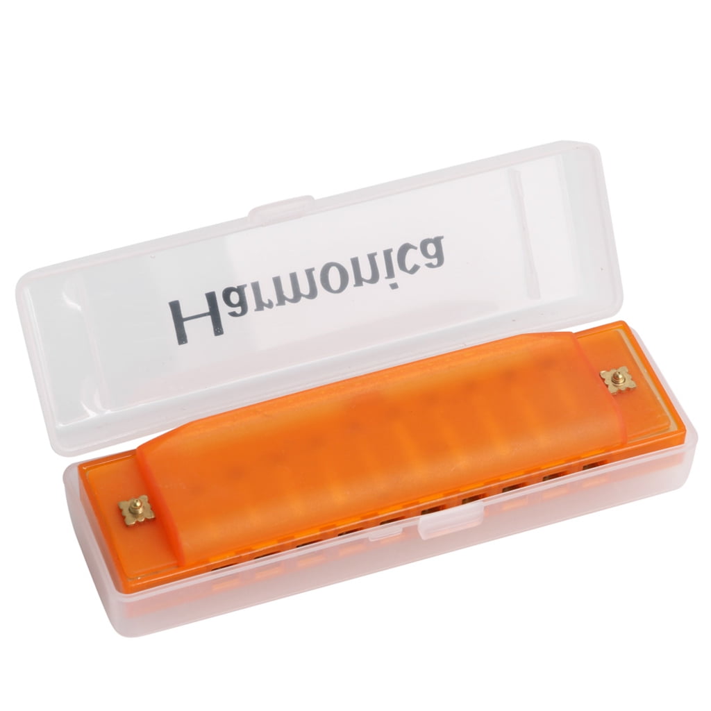 YIGSECU 10 Holes Diatonic Blues Harp Harmonica for Key of C Translucent ...