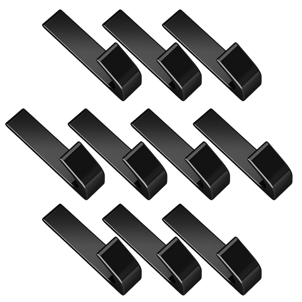 YIGSECU 10 Pieces Mattes Black Wall Mounted Hook Accessory for Coat and ...