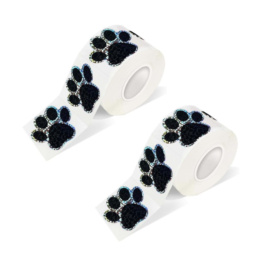 YIGSECU 1000 Pcs Dog Paw Labels Dog Paw Sealing Stickers Dog Paw ...