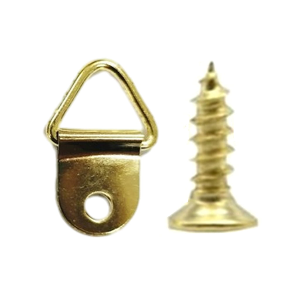 YIGSECU 100PCS Single Triangles Hangers Picture Frame Photos Hangings ...