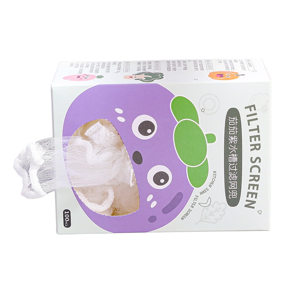 YIGSECU 100Pcs Thrownaway Sink Strainer Meshs Bags Easy Storage Box Designs Meshs Sink Filtering ...