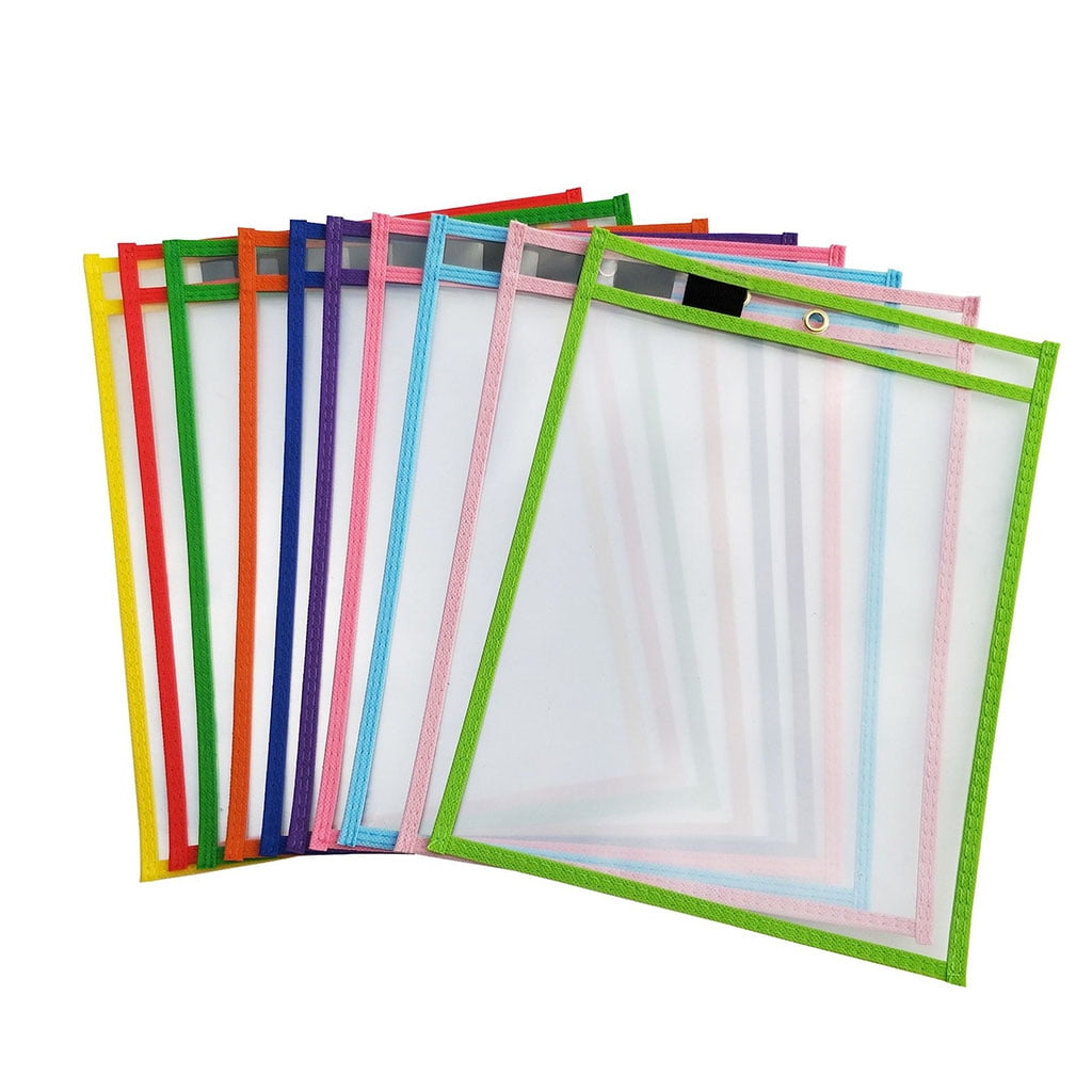 YIGSECU 10Pcs File Folder Document Bag For Reusable Writing And Wiping ...