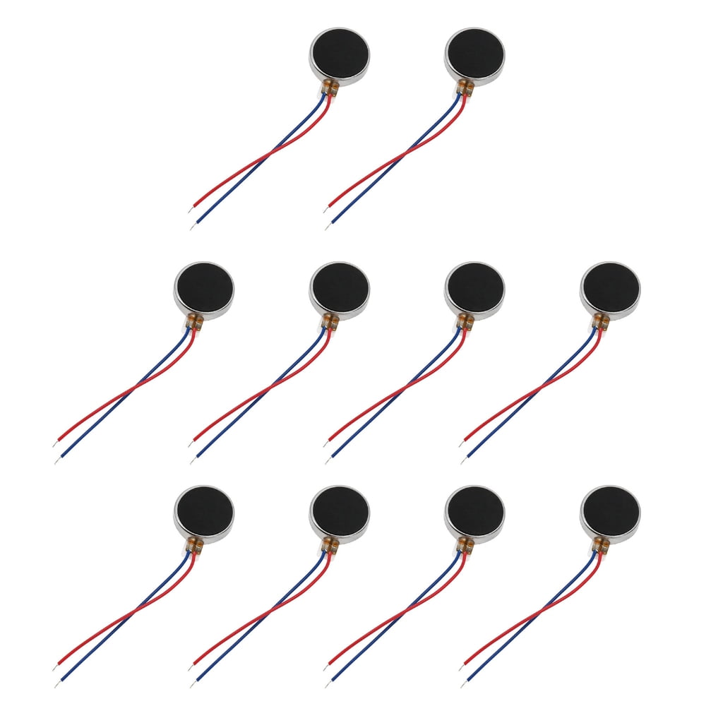 YIGSECU 10mmx3mm Tiny Motor 10000rpm Flat Coin Button-Type DC1.5-3.7V ...