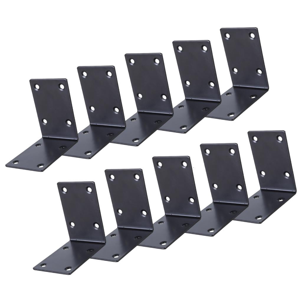 YIGSECU 10pcs Heavy Duty L Angles Brackets Wood Corner Shelf Support 90 ...