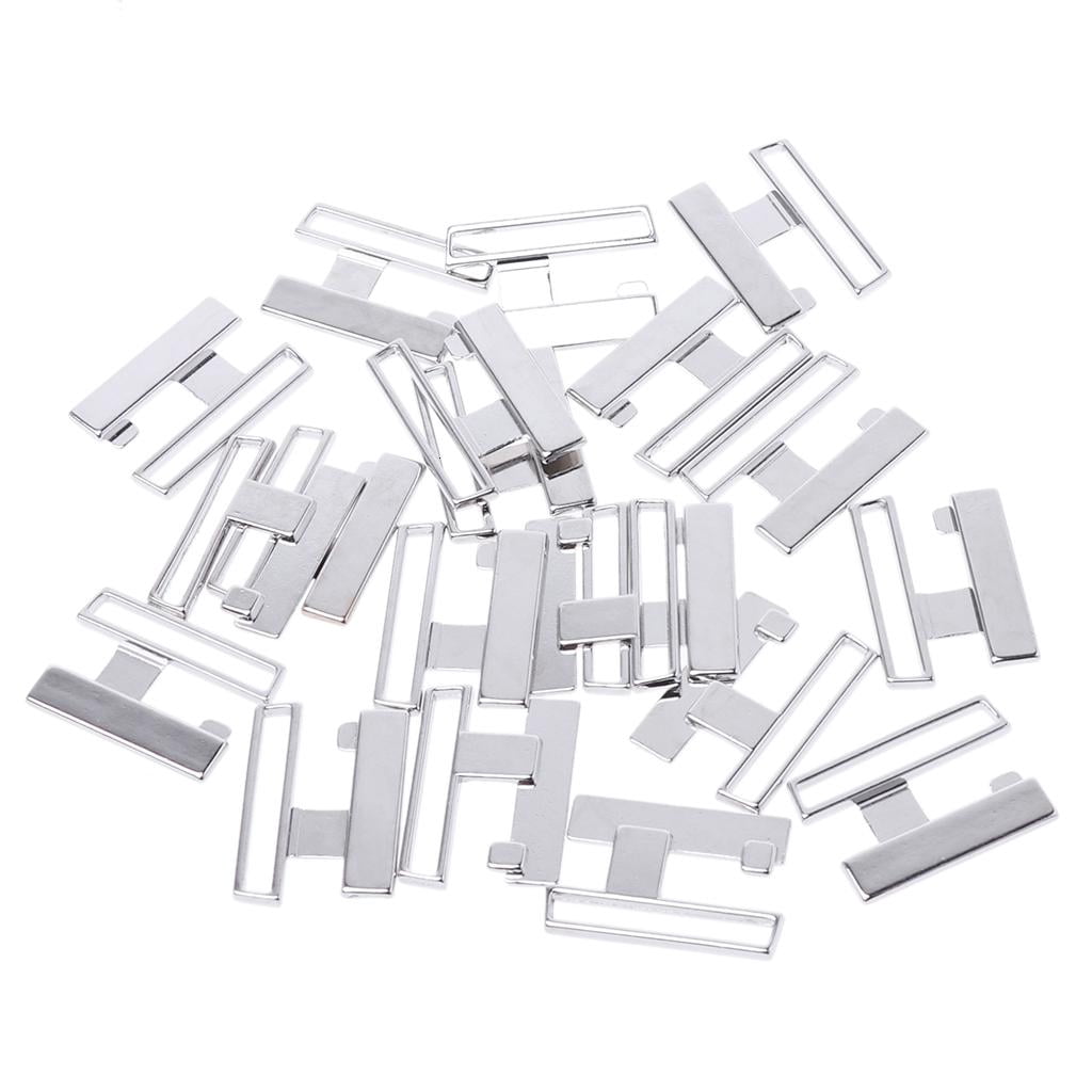 YIGSECU 10set Metal Alloy Buckle Bra Swimwear Bikini Clip Closure Hook ...