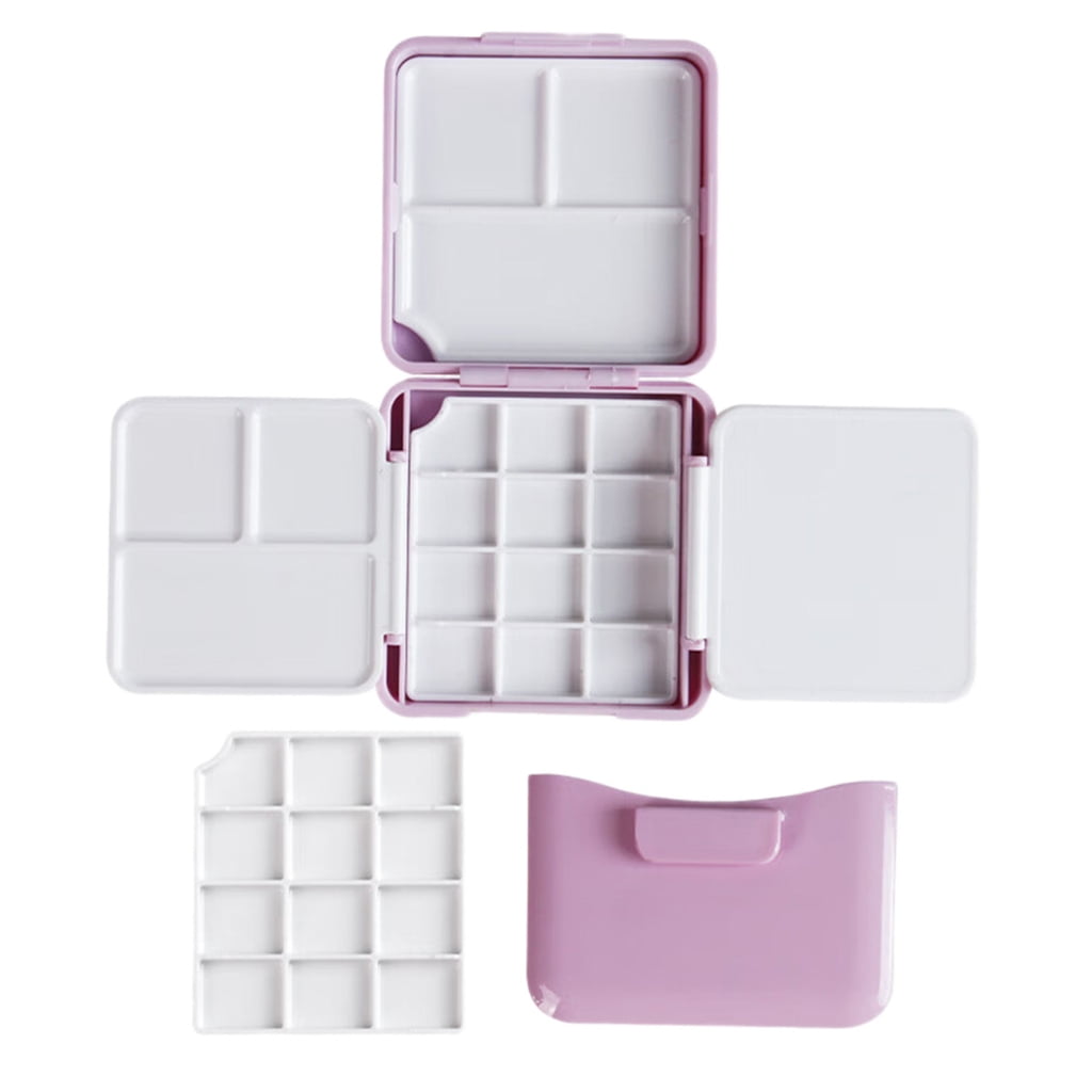 YIGSECU 12 Well Paint Box with Brush Washer Watercolor Paint Case ...