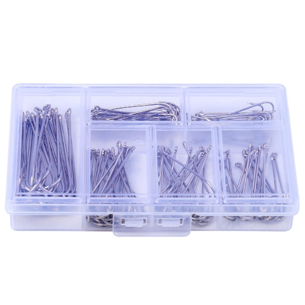YIGSECU 120Pcs Barbed Fishing Hook Hook for Trout Saltwater Fishing ...