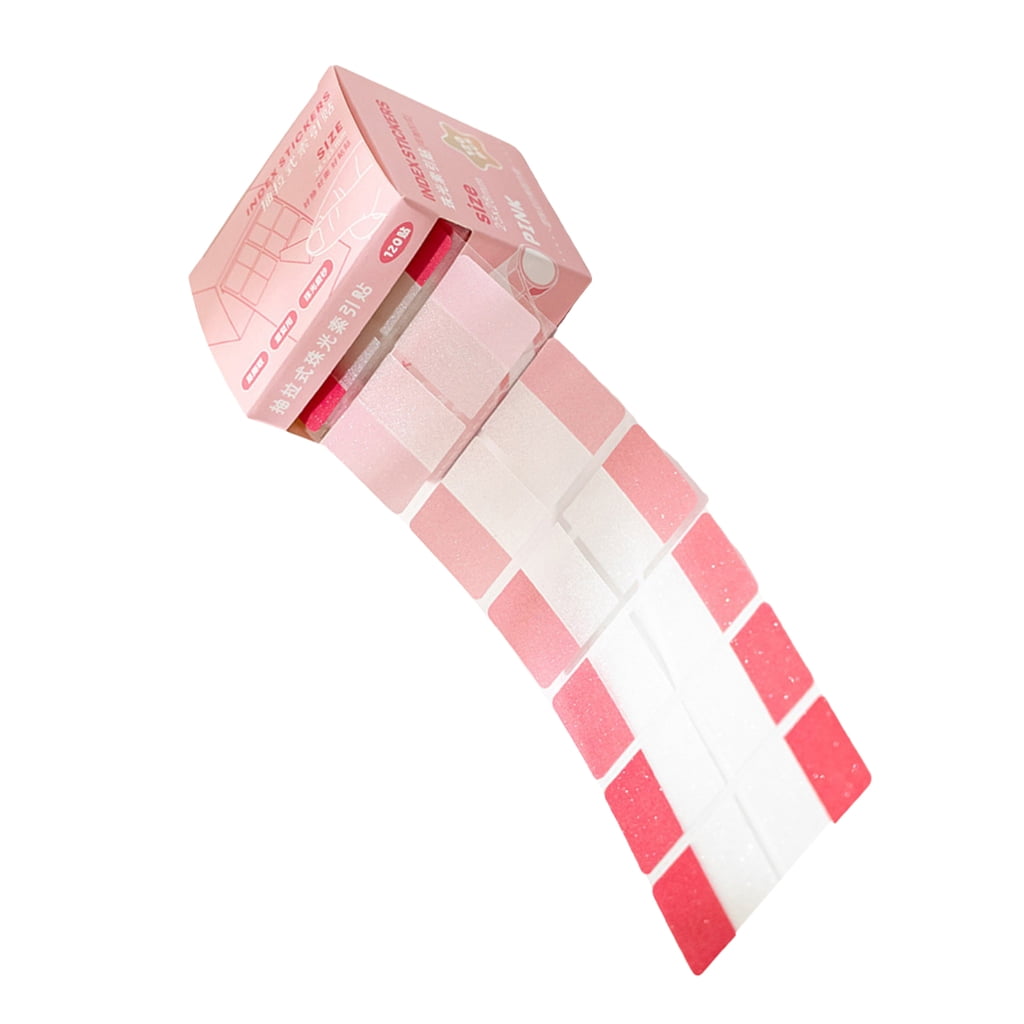 YIGSECU 120Pcs Glittered Colorful Page Label Adhesive PET Label ...
