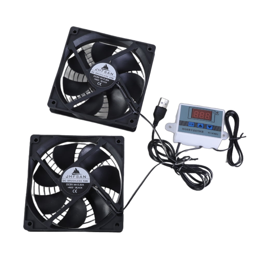 YIGSECU 120mm USB Cabinet Cooling Fans Featuring Adjustable Thermostat ...