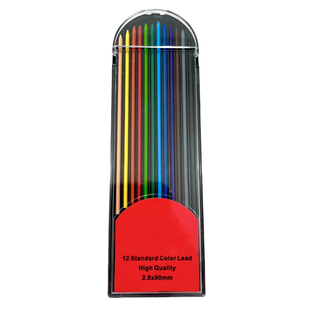 YIGSECU 12Pcs 2.0MM Pencil Refills, Colored Refills for 2.0MM Automatic ...