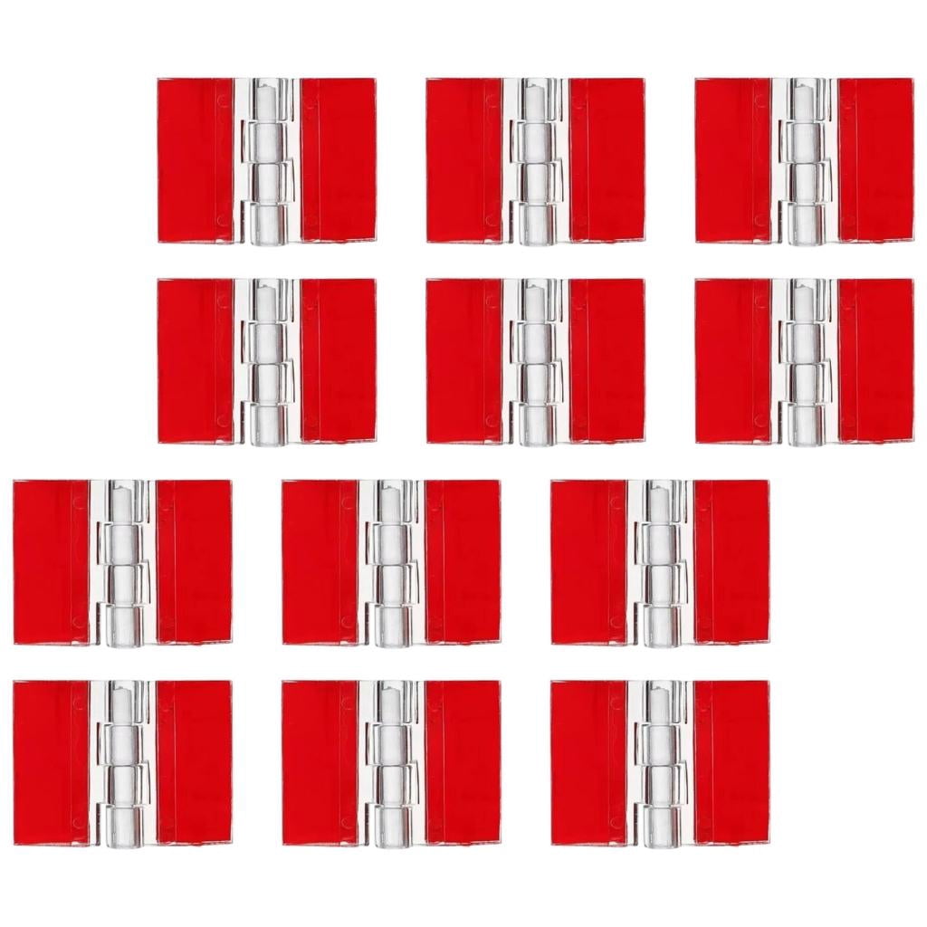 YIGSECU 12pcs Clear Plastic Mini Hinges Auto Stick Backing Easy ...