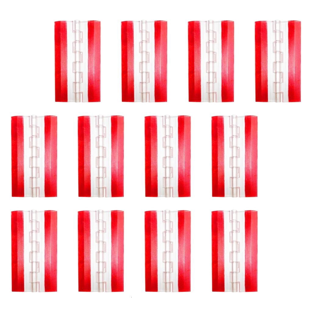 YIGSECU 12pcs Clear Plastic Mini Hinges Auto Stick Backing Easy ...