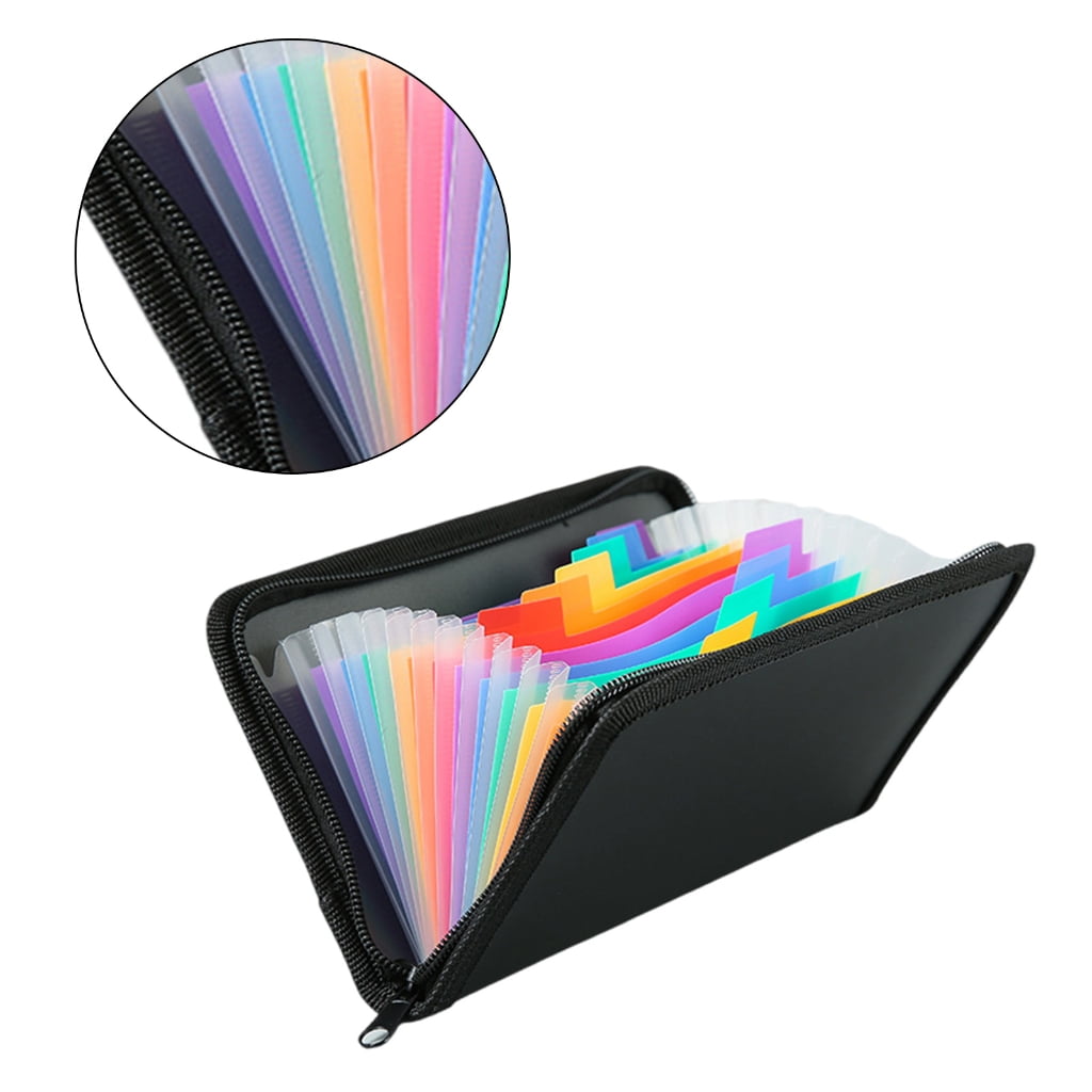 YIGSECU 13 Pocket Receipt Organiser Zippered Receipt Wallet Small ...