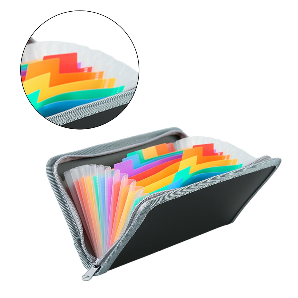 YIGSECU 13 Pocket Receipt Organiser Zippered Receipt Wallet Small ...