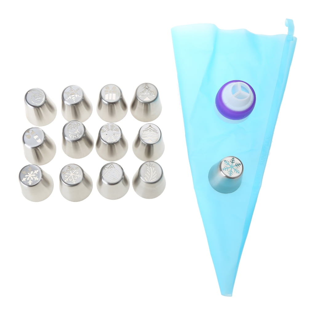 YIGSECU 15 Pack Cake Decoration Baking Supplies Xmas Muffins Flower ...