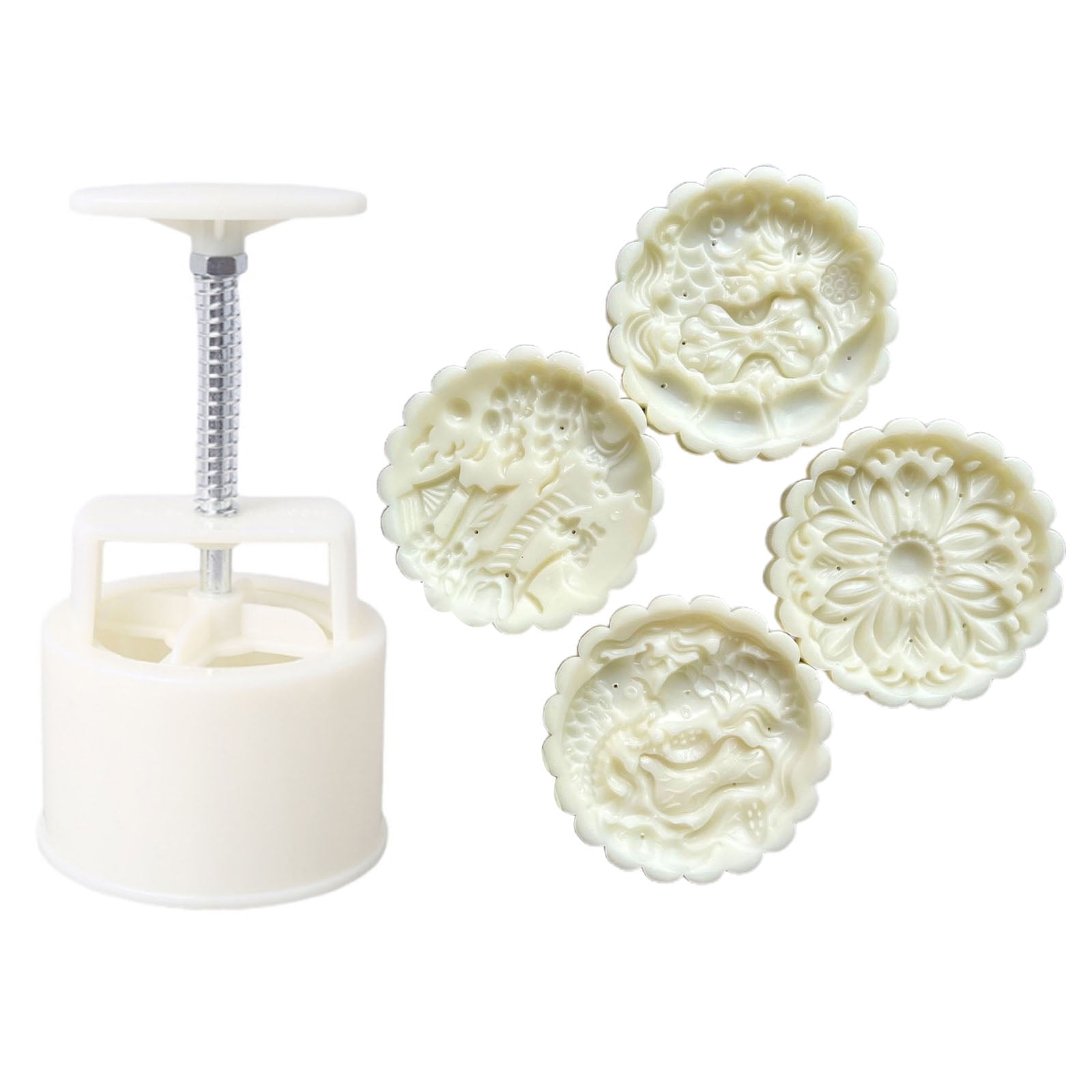 YIGSECU 150g/200g Plastic Material Mooncake Mold Mooncake Stamp Moon ...
