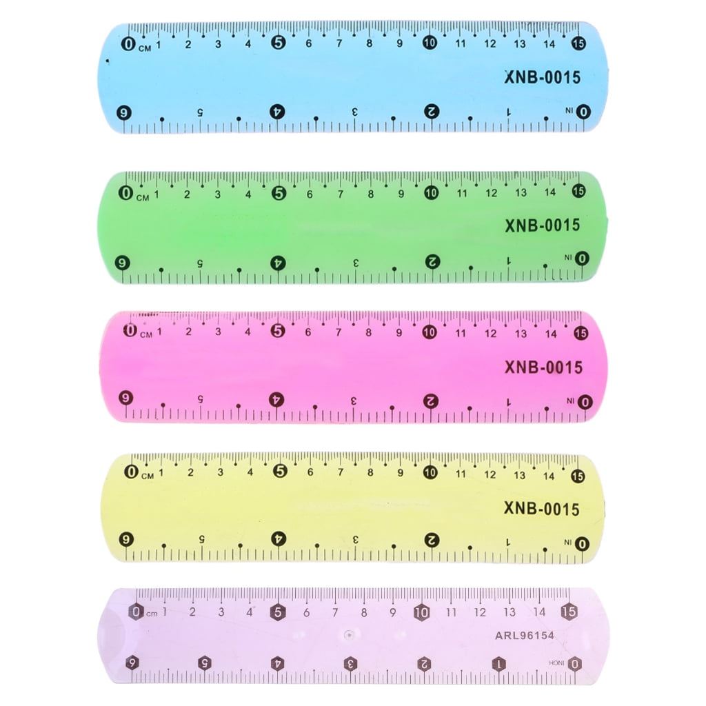YIGSECU 15CM Soft Ruler Drawing Clear Ruler Plastic for Student Craft ...