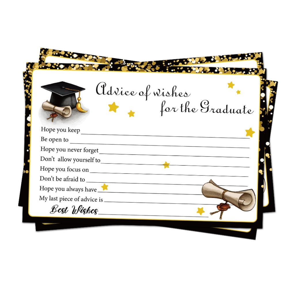 YIGSECU 16/24Pcs Graduation Advice Card 6x4Inch Advice to the Graduate ...