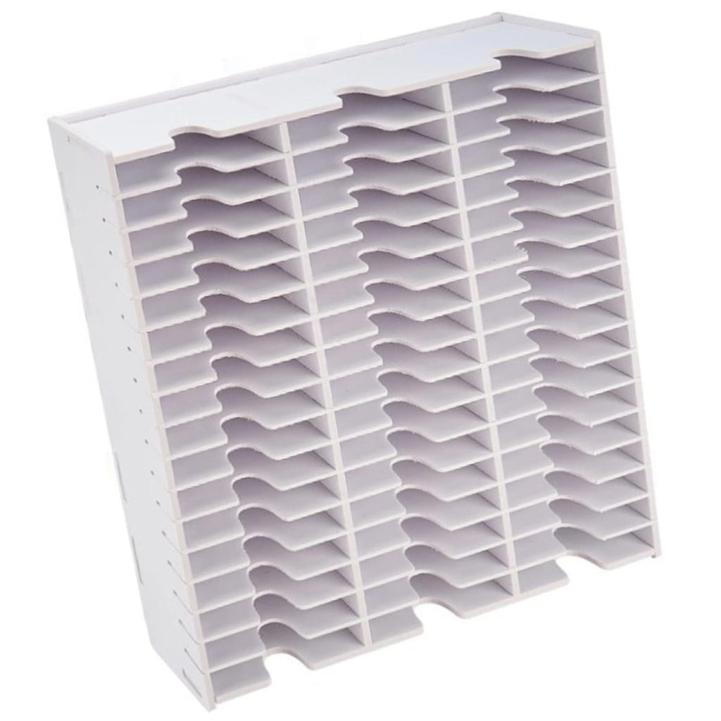 YIGSECU 18/36/51/60 Grids Plastic Stamp Pad Organizers Wall Mountable ...