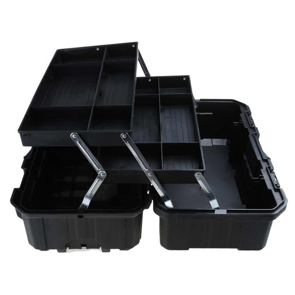 YIGSECU 19/21inch Tool Box Three Layer Folding Metal Storage Toolbox ...