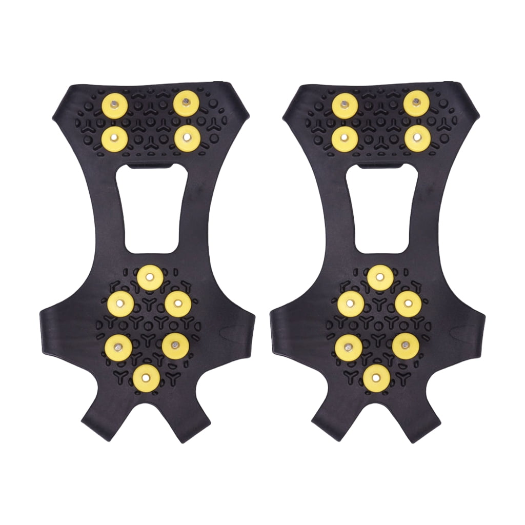 YIGSECU 1pair Light weight Ice Cleats Grip Spikes Antiskid Tractions ...