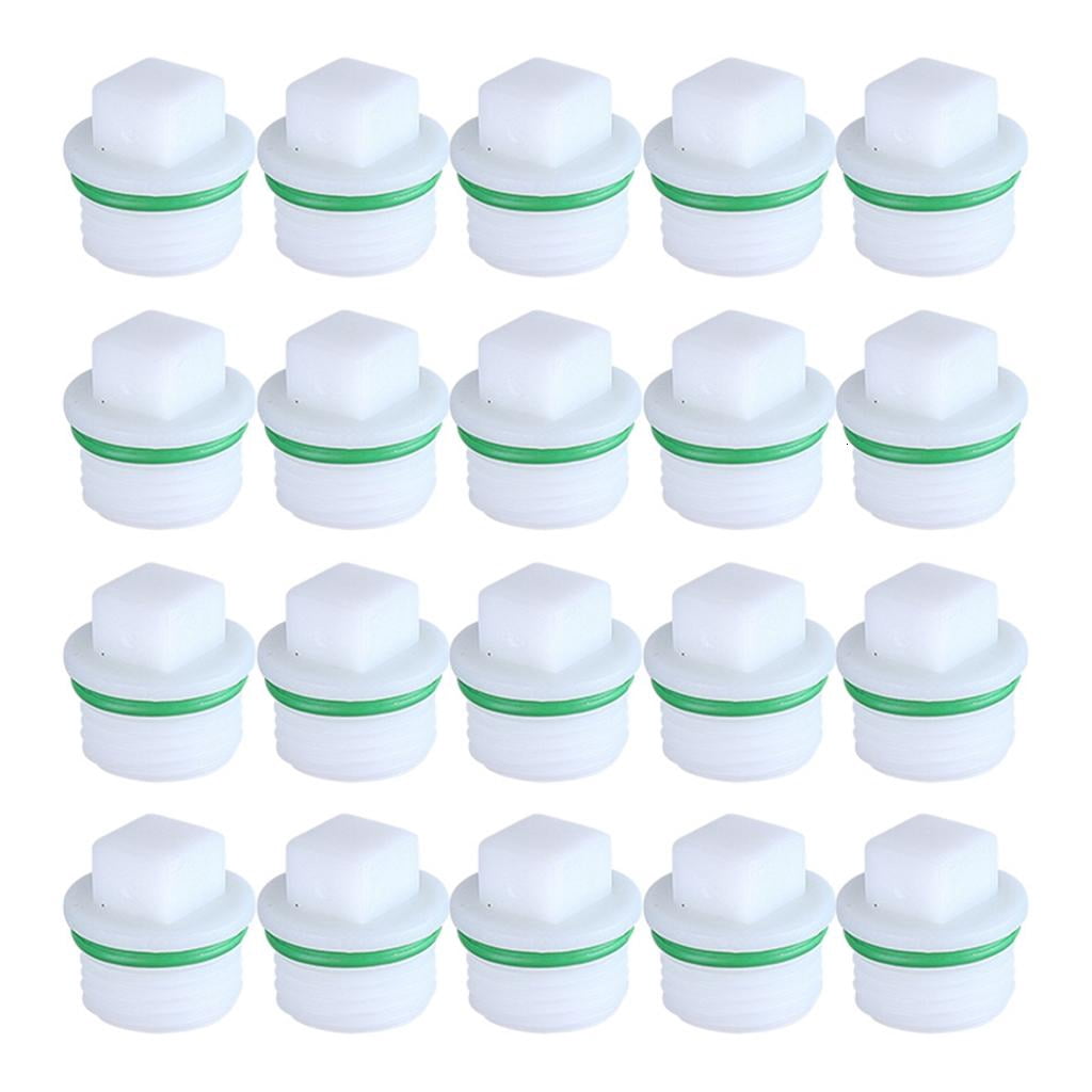 YIGSECU 20 Pieces Plastic 4 Inch Threaded End Caps Corrosion Proof Pipe ...