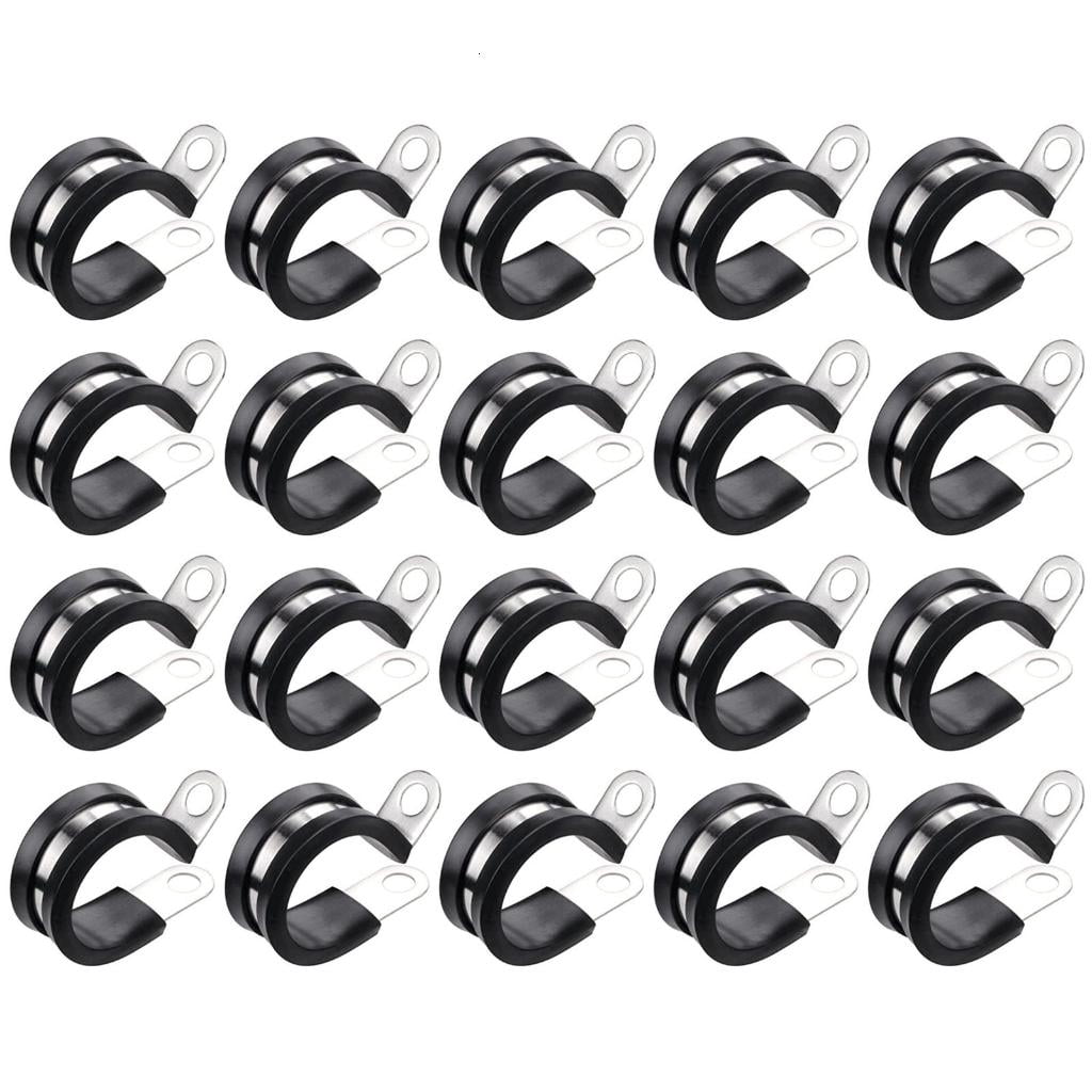 YIGSECU 20 Pieces Stainless Steel Solar PV Cable Clips Cable Clamps PV ...