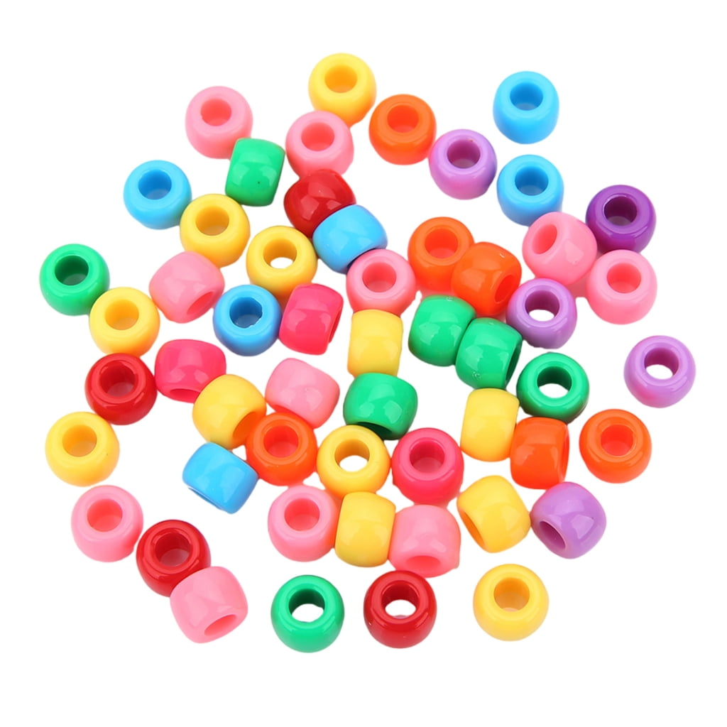 YIGSECU 200pcs Round Acrylic Hair Beads air Accessories For Kids And ...