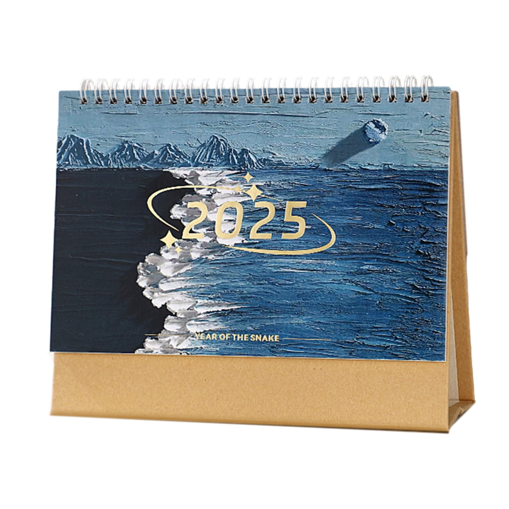 YIGSECU 2025 Desk Calendar Watercolor Painting Calendar 2025 Tabletop ...