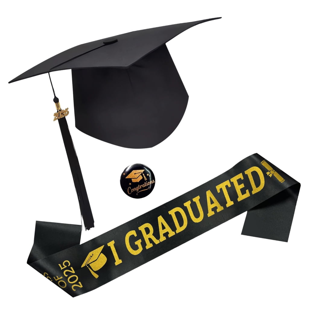 YIGSECU 2025 University Graduation Accessories Adjustable Hat Sash ...
