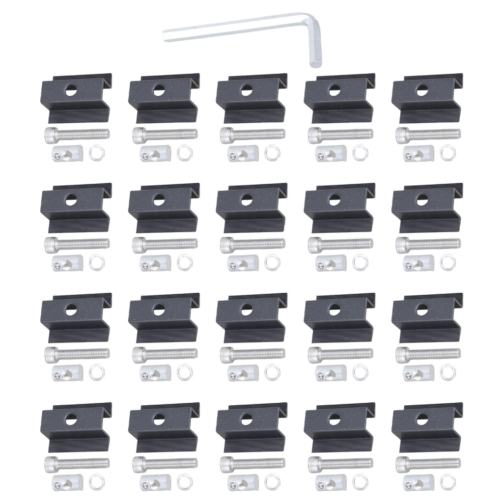 YIGSECU 20Pcs Solar Modules Clamping Brackets Edges Holders for ...