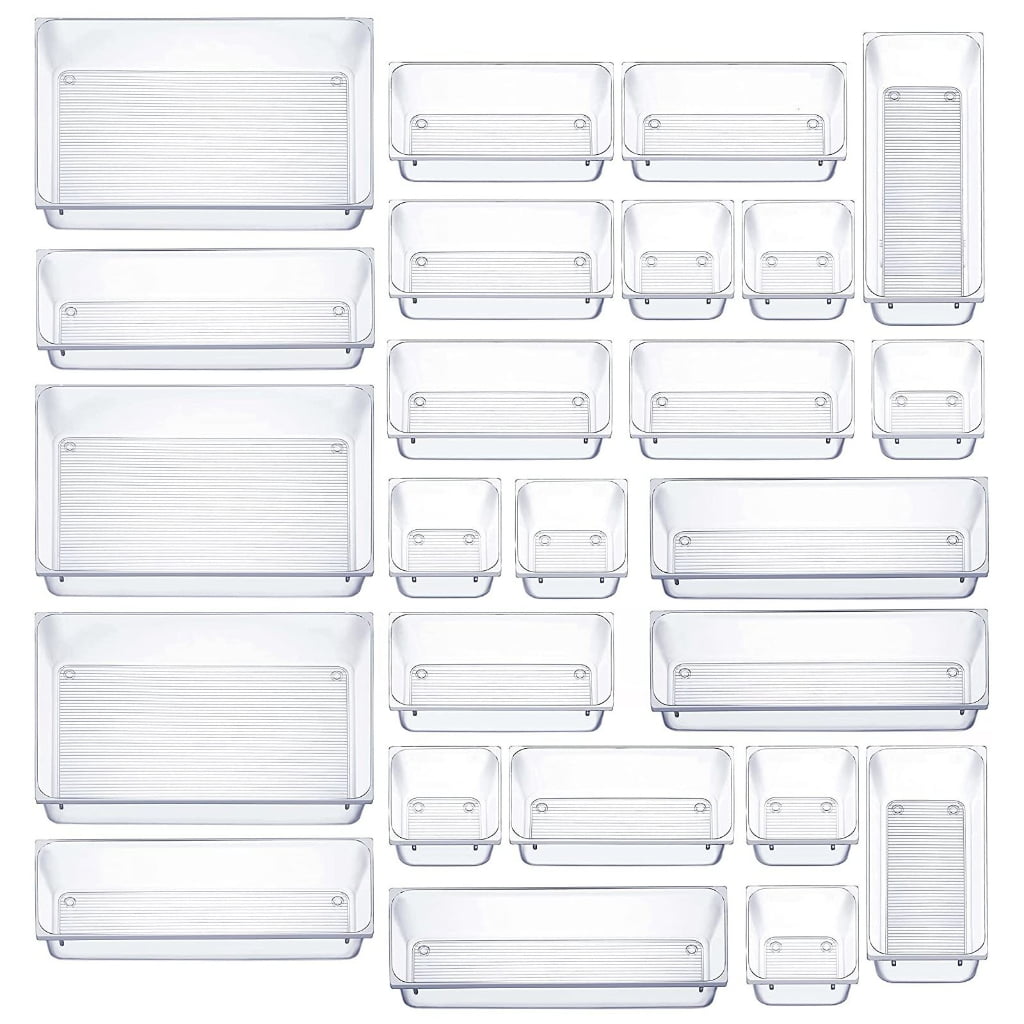 YIGSECU 25Pcs Versatile Drawer Divider Set Bathroom Vanities and Office ...
