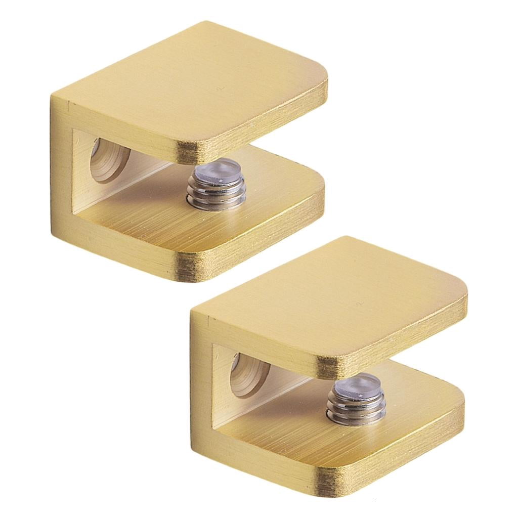 YIGSECU 2lots Heavy Type Copper Glass Shelf Supports for Display ...