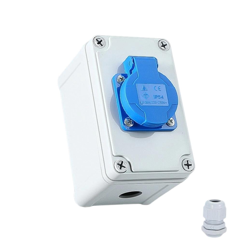 YIGSECU 3 Pin 16A Waterproof Outdoor Electrical Sockets Box Strong ...