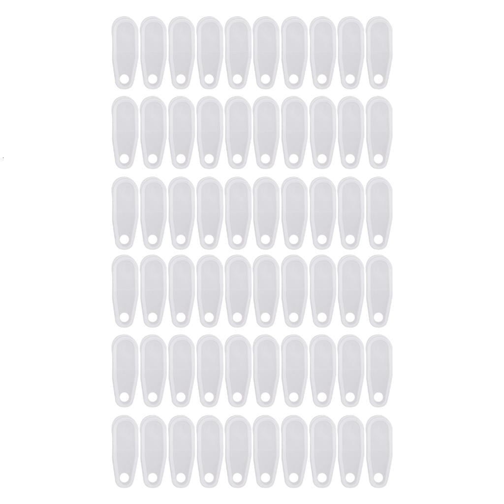 YIGSECU 30/60Pcs White Plastic Traverses Rod Slides Track Gliders ...