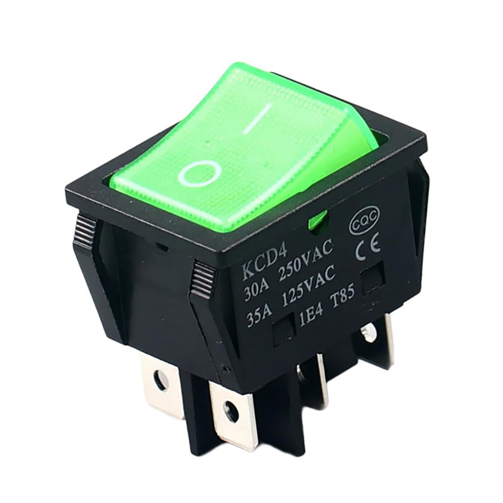 YIGSECU 30Amp 250VAC LED Light Boats Marine Toggle Switches 6 Pin 2 ...