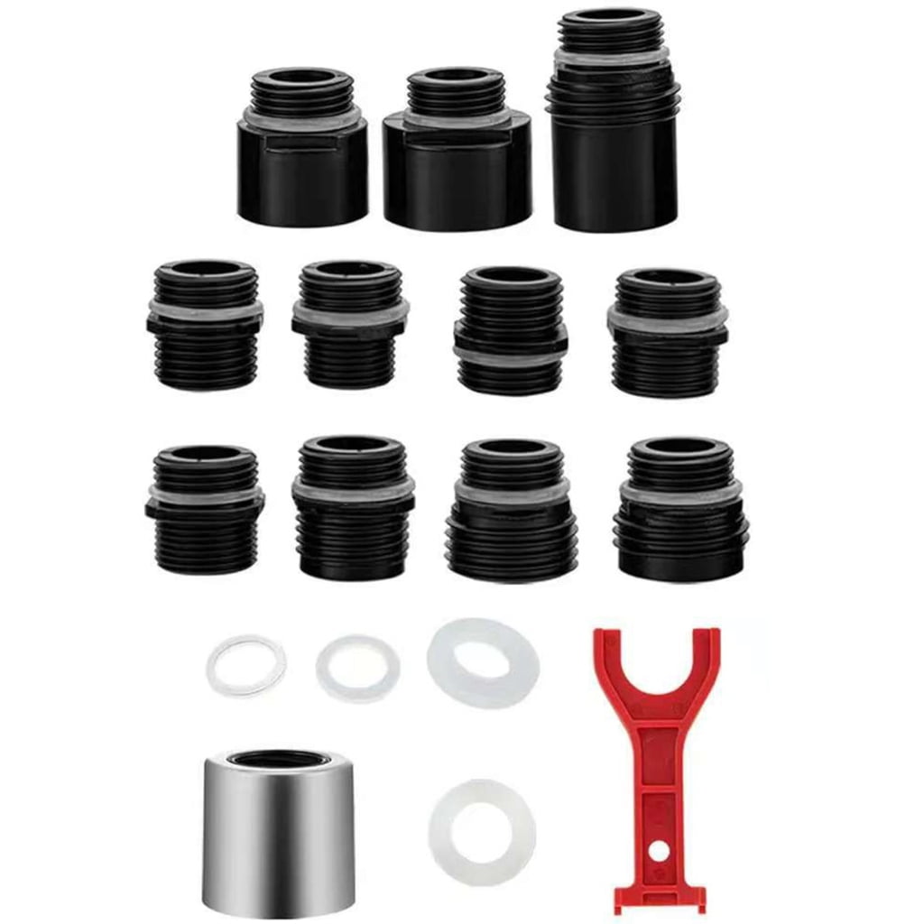 YIGSECU 360 Swivels Plastic Faucet Adapter Conversion Set for Sink ...