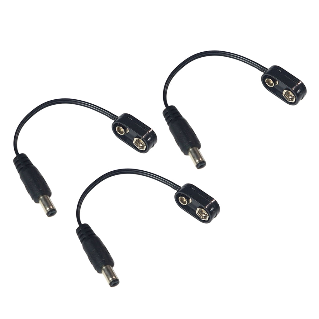 YIGSECU 3Pcs Guitar Pedal Power Supply, Battery Connector 9V Battery ...
