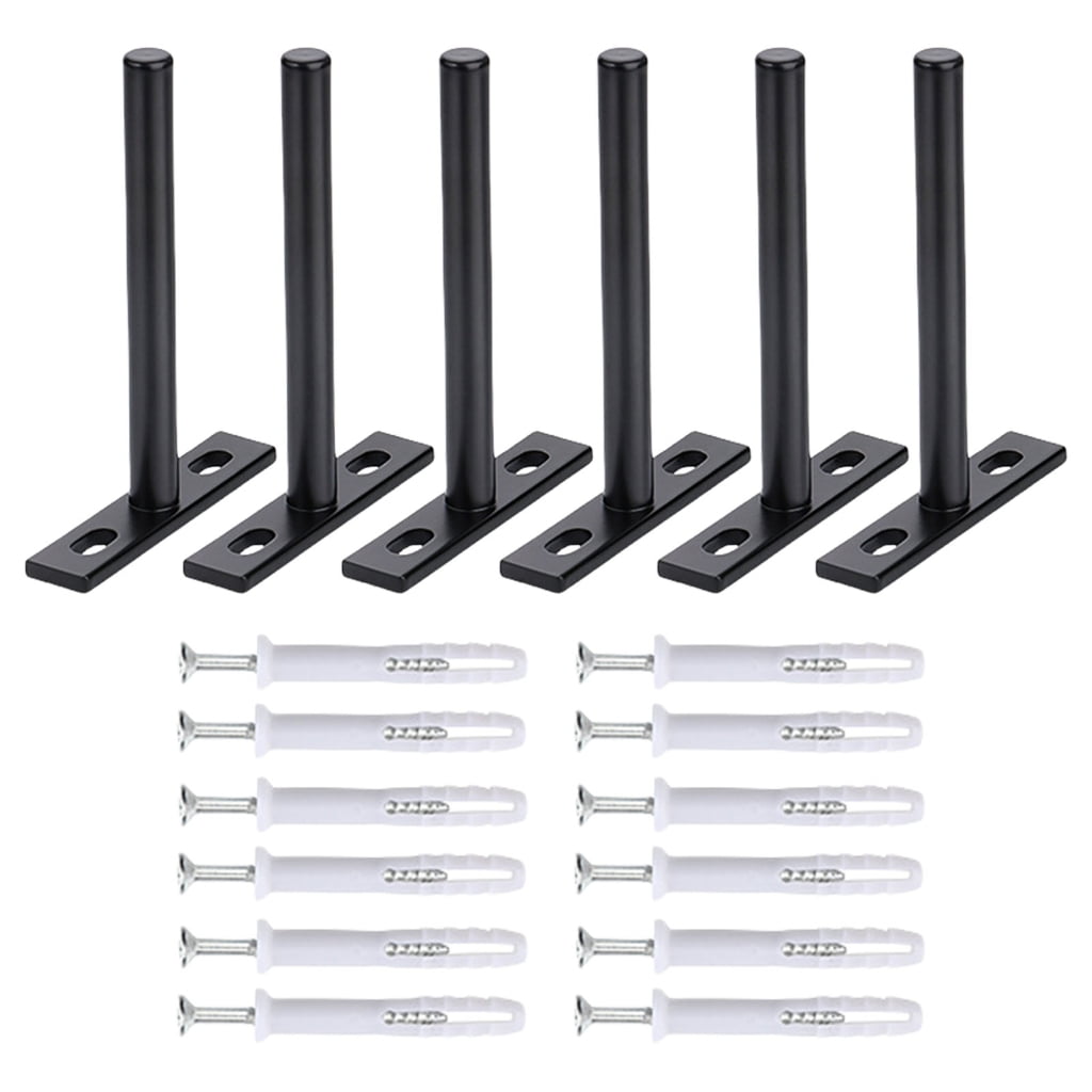 YIGSECU 4/6/8pcs Steel Concealed Shelf Brackets Wall Mounted Concealed ...