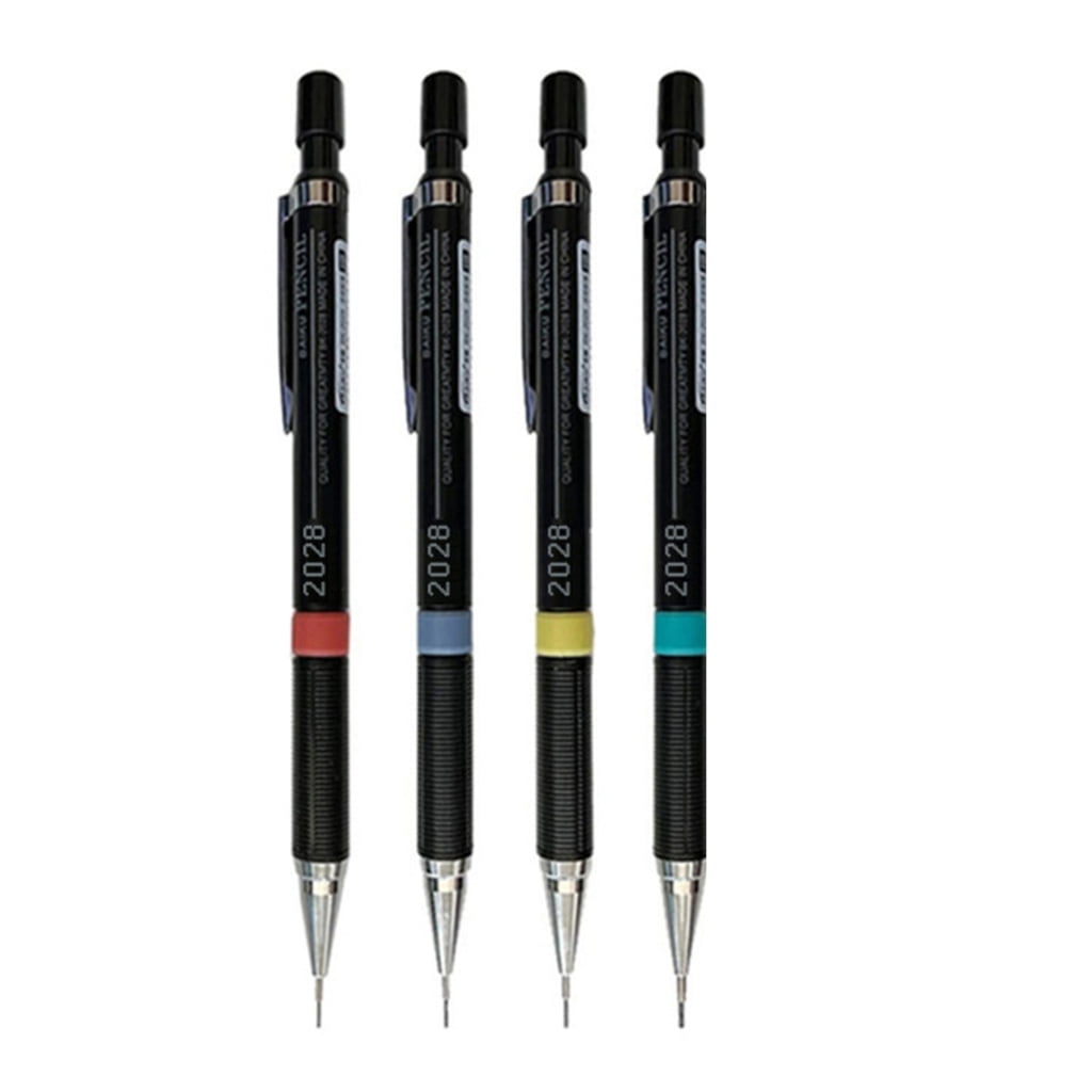 YIGSECU 4 Pcs Mechanical Pencils Set 0.3/0.5/0.7/0.9mm Metal Automatic ...