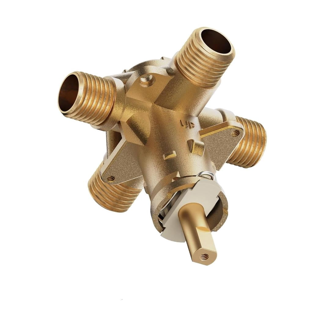 YIGSECU 4 Port Brass Bath Shower Adapter with Pressure Balanced ...