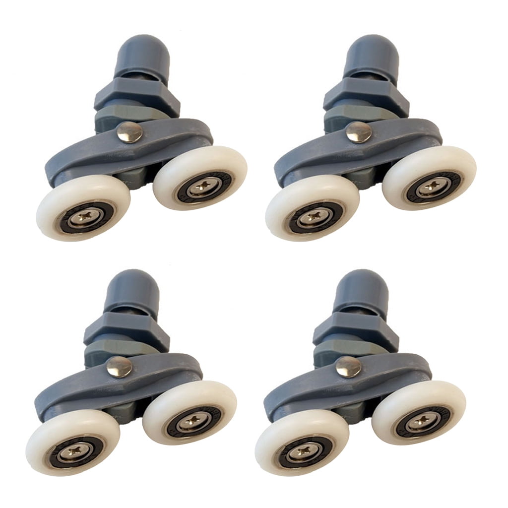 YIGSECU 4Pcs/Set Adjusting Double Swinging Pulley Wheel Shower Cabin ...