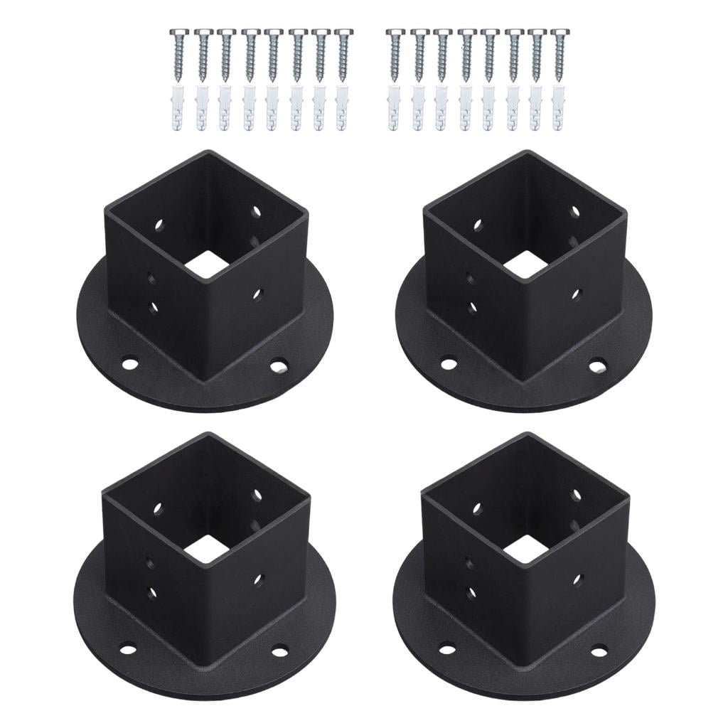 YIGSECU 4pcs Metal Square Base Brackets Strong Design Suitable for ...