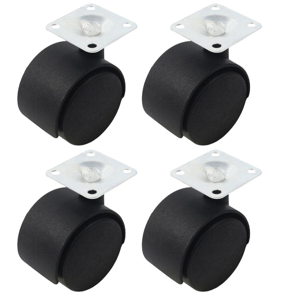 YIGSECU 4pcs Universal Mounting Rubber Wheels 360 Degree for Hardwood ...