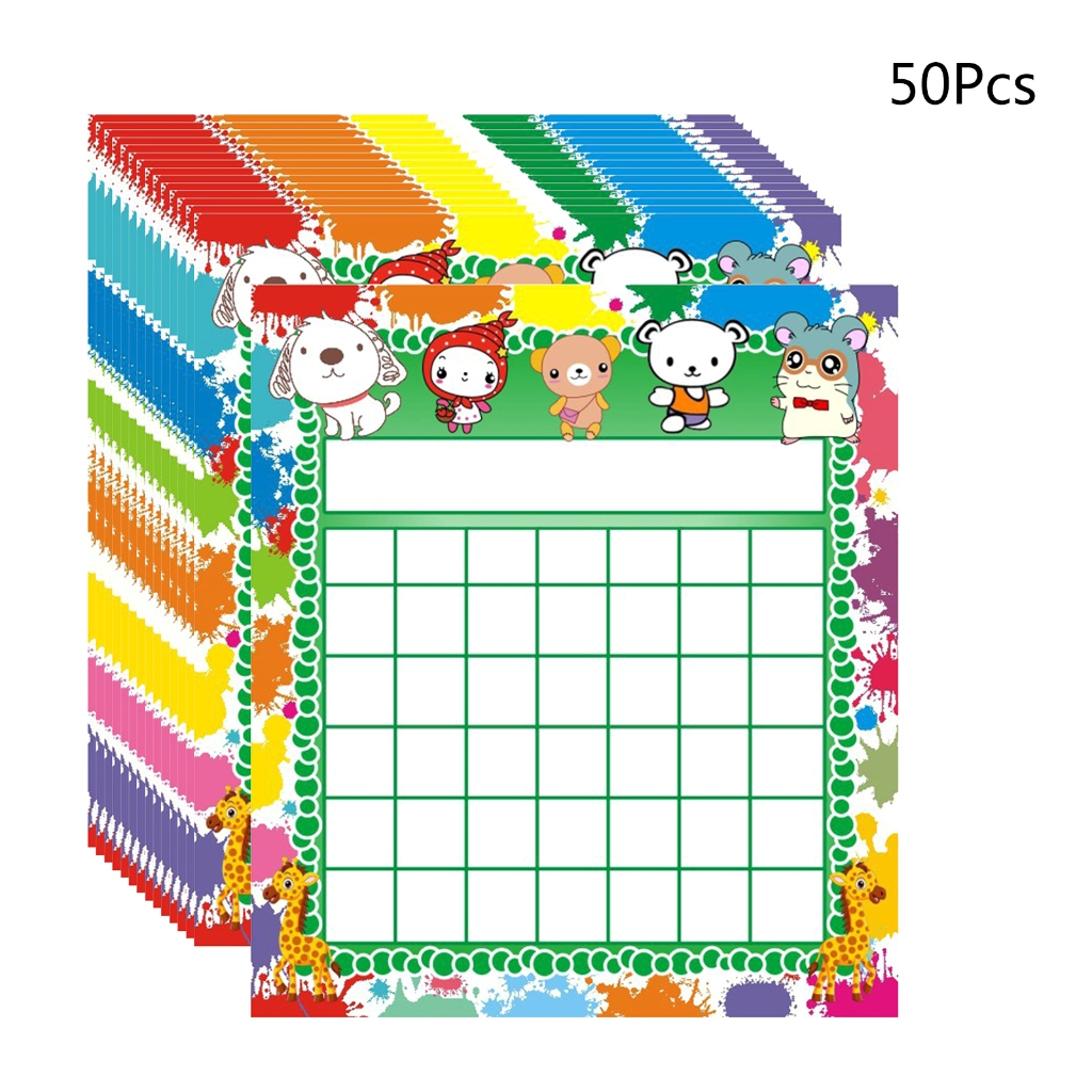 YIGSECU 50 Pieces Classroom Incentive Chart Cartoon Children Positive ...